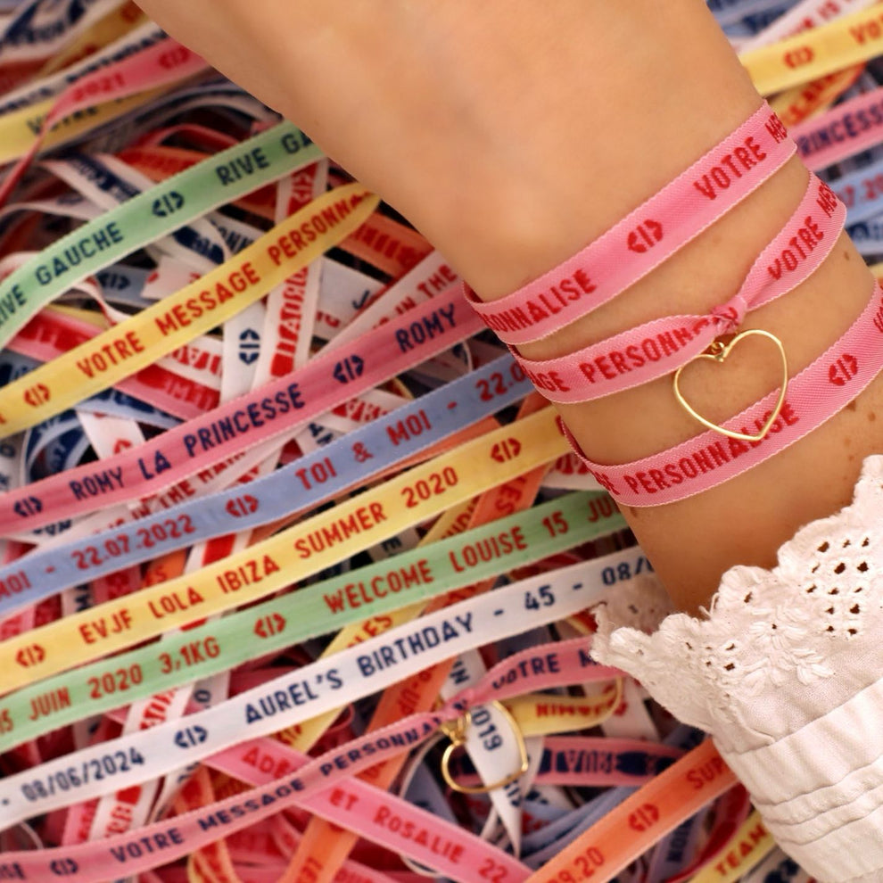 Bracelet Ruban - Bracelet à Personnaliser cadeau invité Soline Camart ...